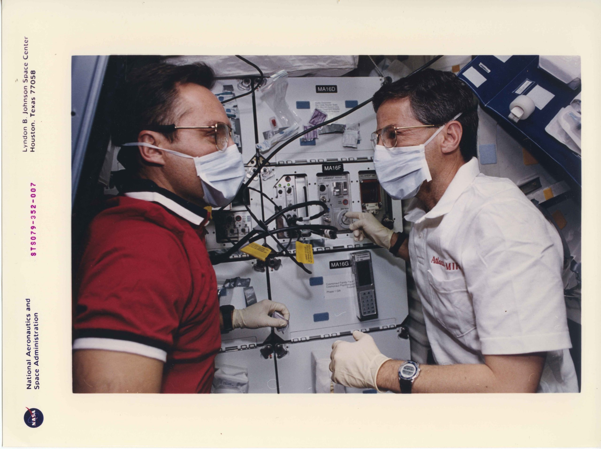 STS-79 Crew in Space photograph - Rauh Jewish Archives