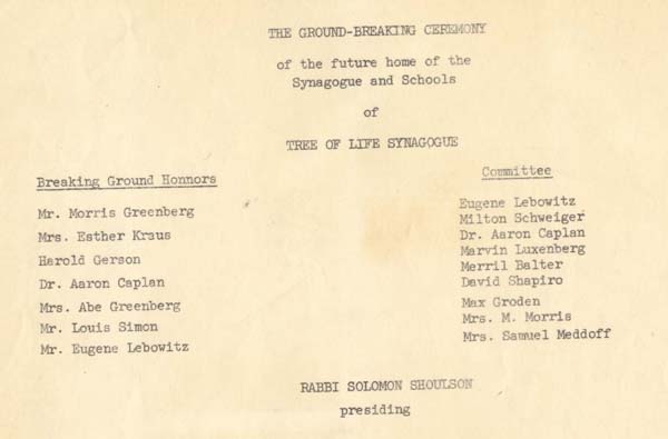 Tree of Life (Ellwood City) groundbreaking - Rauh Jewish Archives